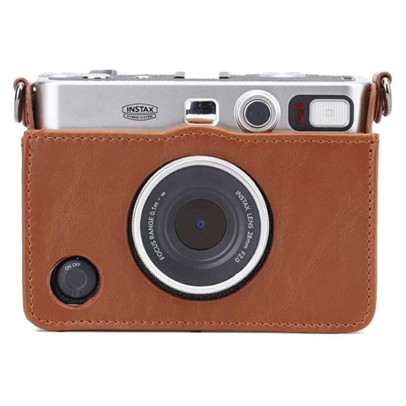 Instax mini Evo PU Leren Retro Camera Tas Antidruppel Beschermhoes met ...